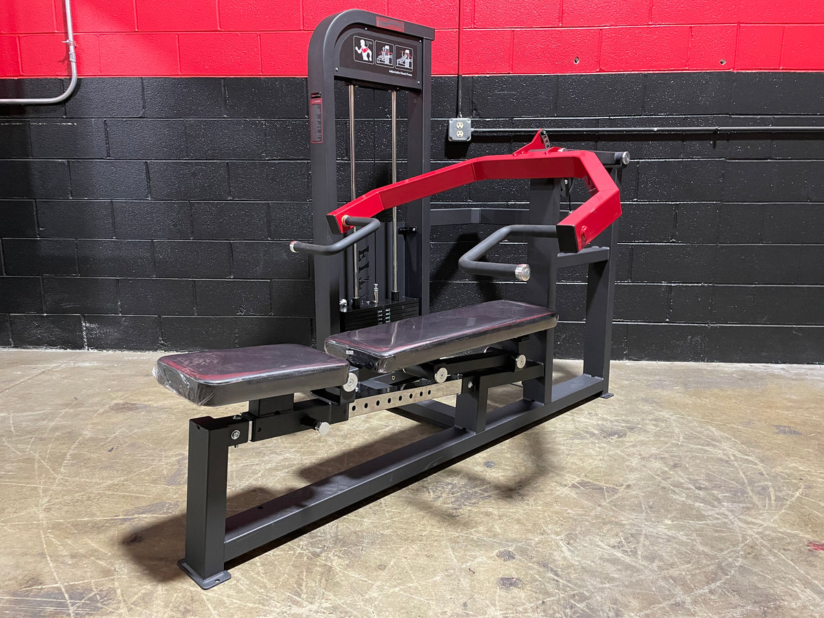 Pin-Loaded Adjustable Chest & Shouler Press Selectorized Weight Machin ...
